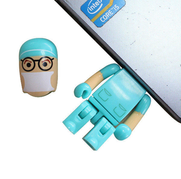 Plastic Doctor Usb Flash Drive / Memory Usb Stick For PC , 8GB/16GB ...